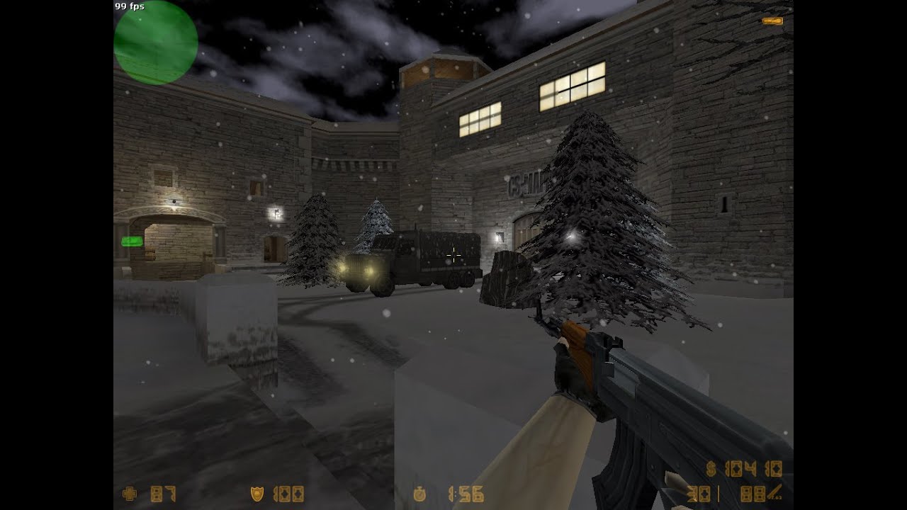 12 Counter-Strike CS de_winter_austria gameplay vs expert bots ...