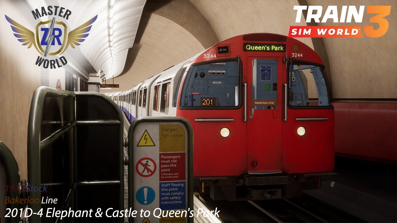 201D-4 Elephant & Castle to Queen's Park - Bakerloo Line - 1972 Stock ...