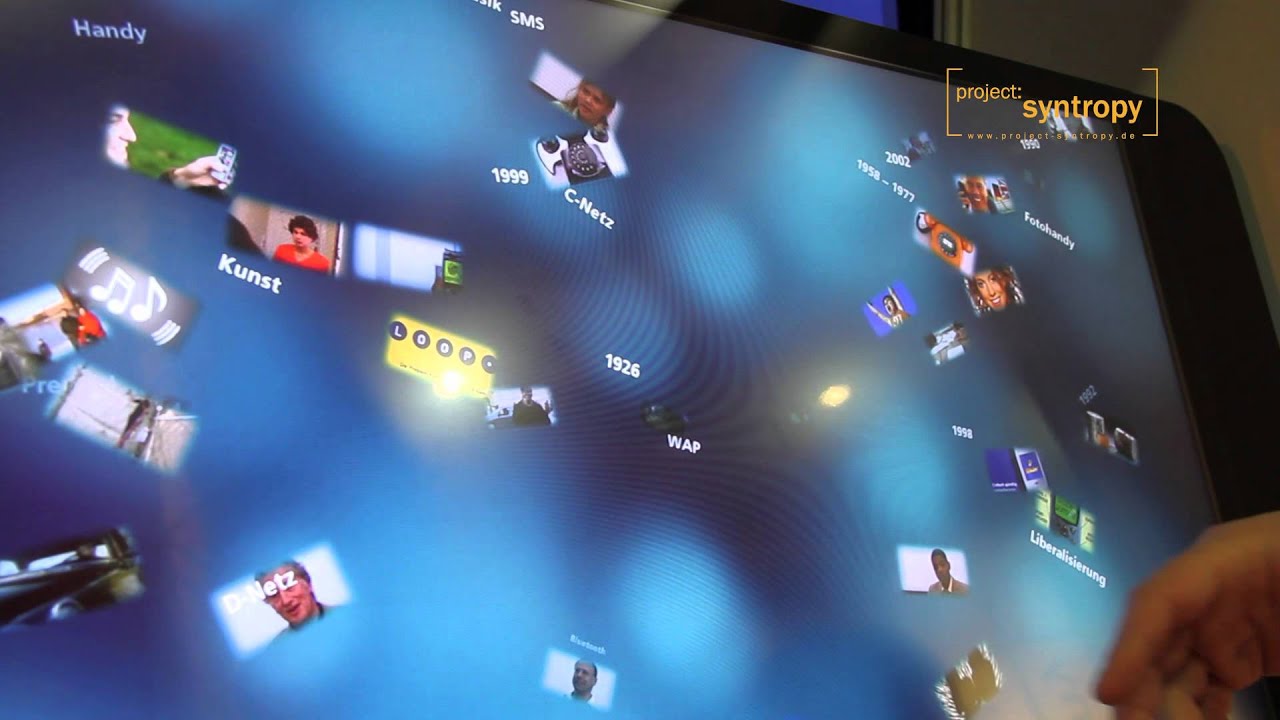Multitouch-Application for Museum on Polytouch Multitouch-Flatscreen - YouTube