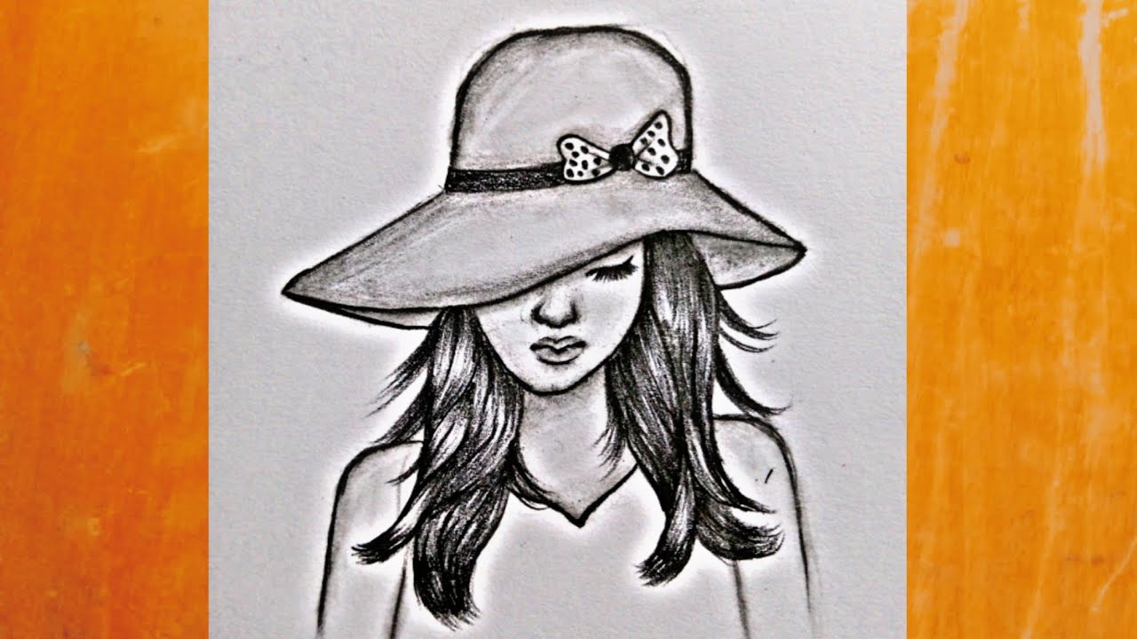 How to draw a fashion kap girl. easy derwing step by step.pencil ...