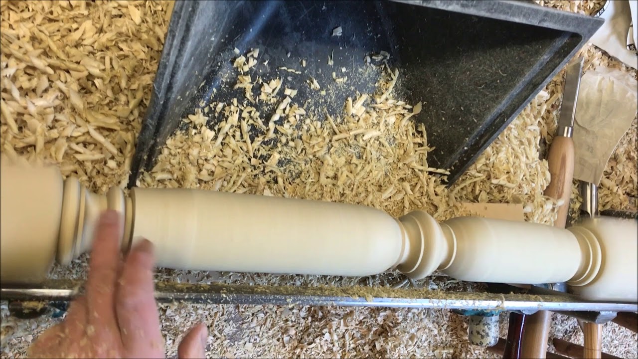 Spindle turning how I hand turn accurate copies. - YouTube