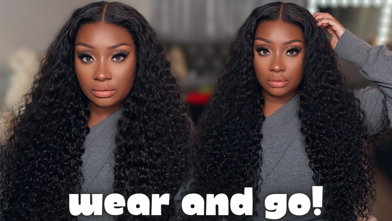 The BEST Pre-Cut Water Wave GLUELESS Wig Install 😱🔥 ft OhMyPretty Hair ...