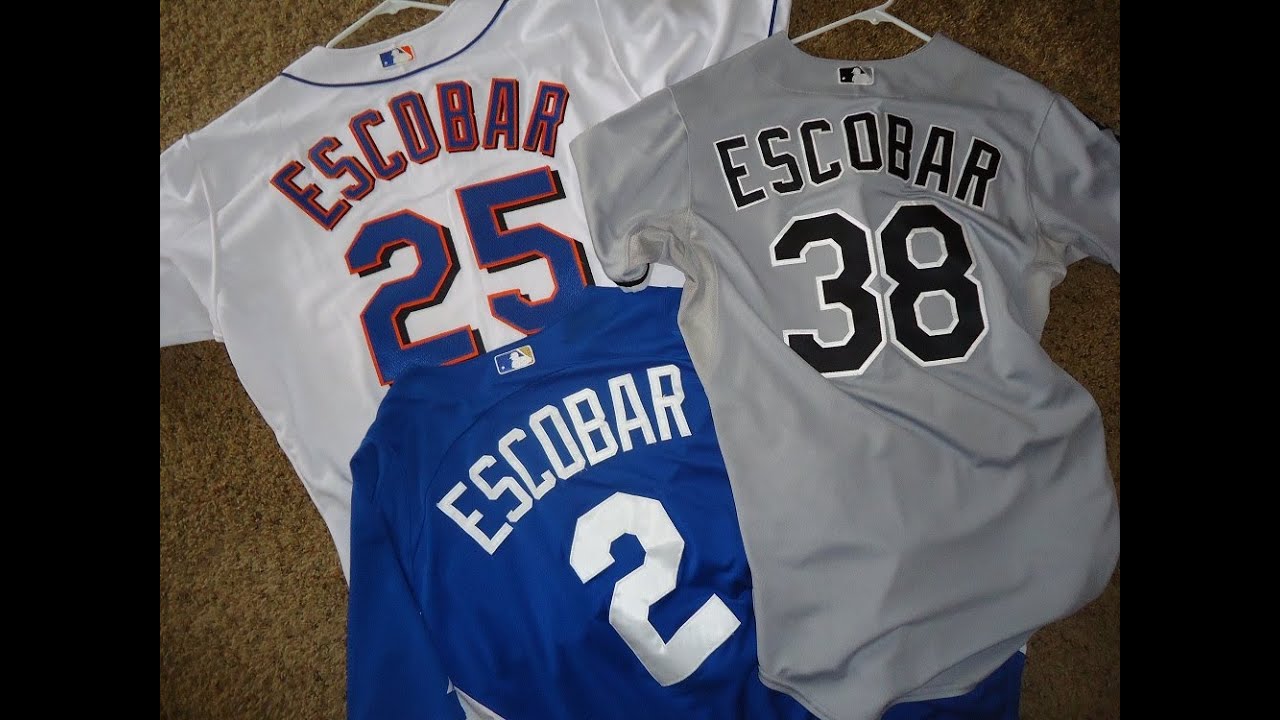 Escobar Game Worn Baseball Jerseys Collection pablo - YouTube