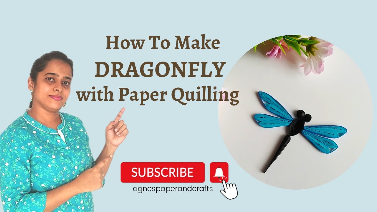 How to make an easy dragonfly with paper quilling | Quilling for ...