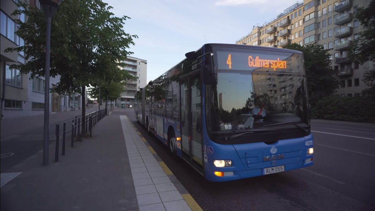 Sweden, Stockholm, ride with bus 4 from Mariebergsgatan to Hornstull ...