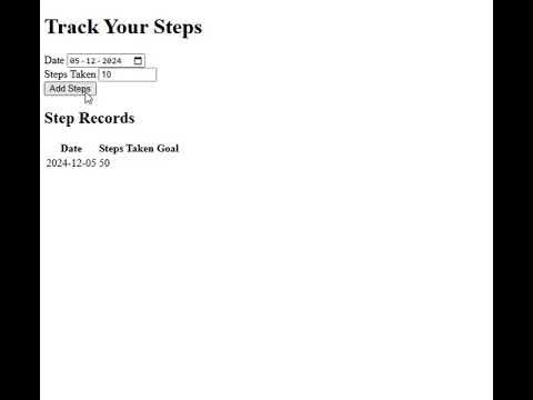 Step tracker website demo - ruby on rails sqlite - YouTube