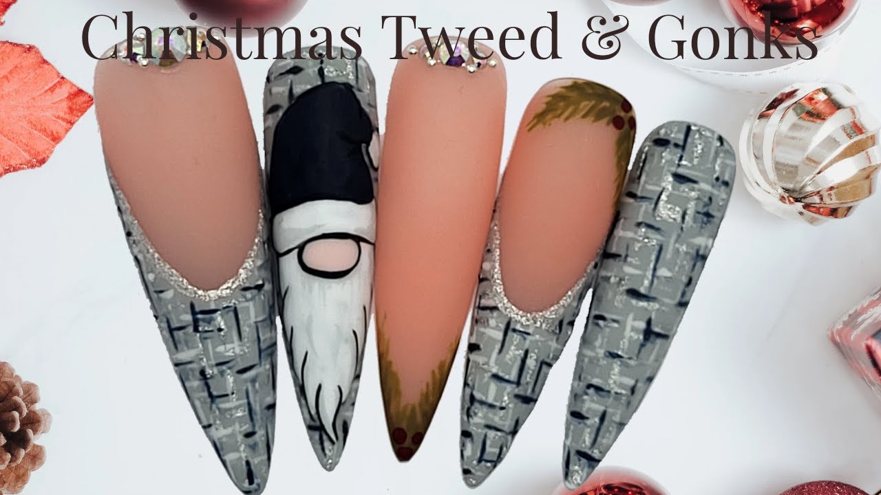 Tweed & Christmas Gonk Nails | @madamglamofficial | Sanctuary ...
