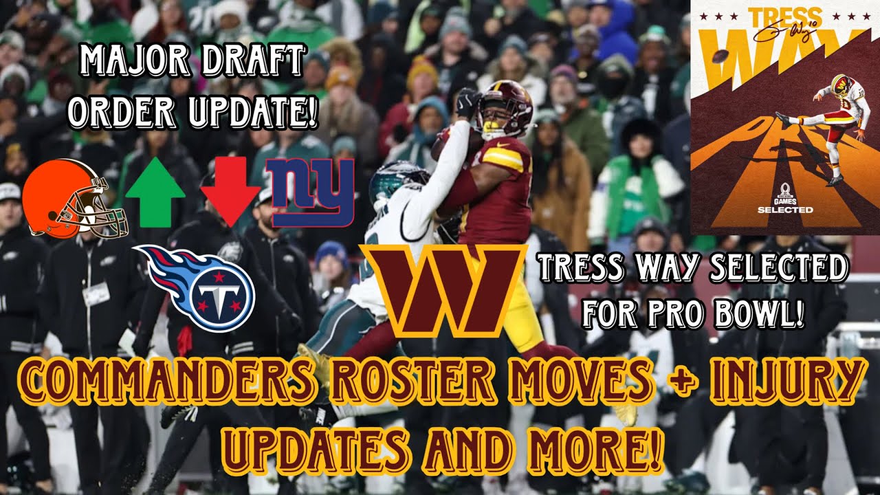 Commanders Roster Moves and Injury Updates + Draft Order Update. Tress ...