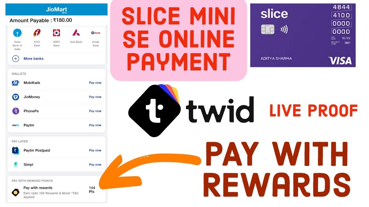 Pay With Rewards In Jiomart | Slice Card Online Shopping,Transaction ...