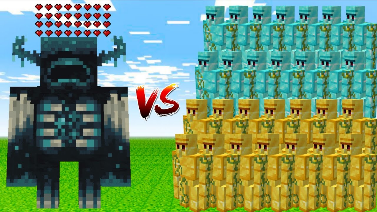 WARDEN vs DIAMOND GOLEMS & GOLDEN GOLEMS ARMY |Minecraft Mob Battle ...