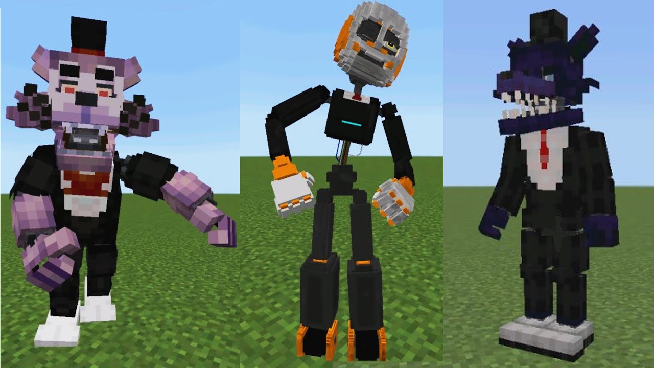 Foxtronick Animatronics addon in Minecraft PE Bedrock edition - YouTube