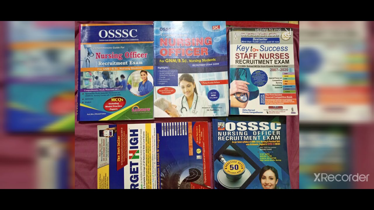 BEST BOOKS FOR #OSSSC NURSING OFFICER #BBSR - YouTube