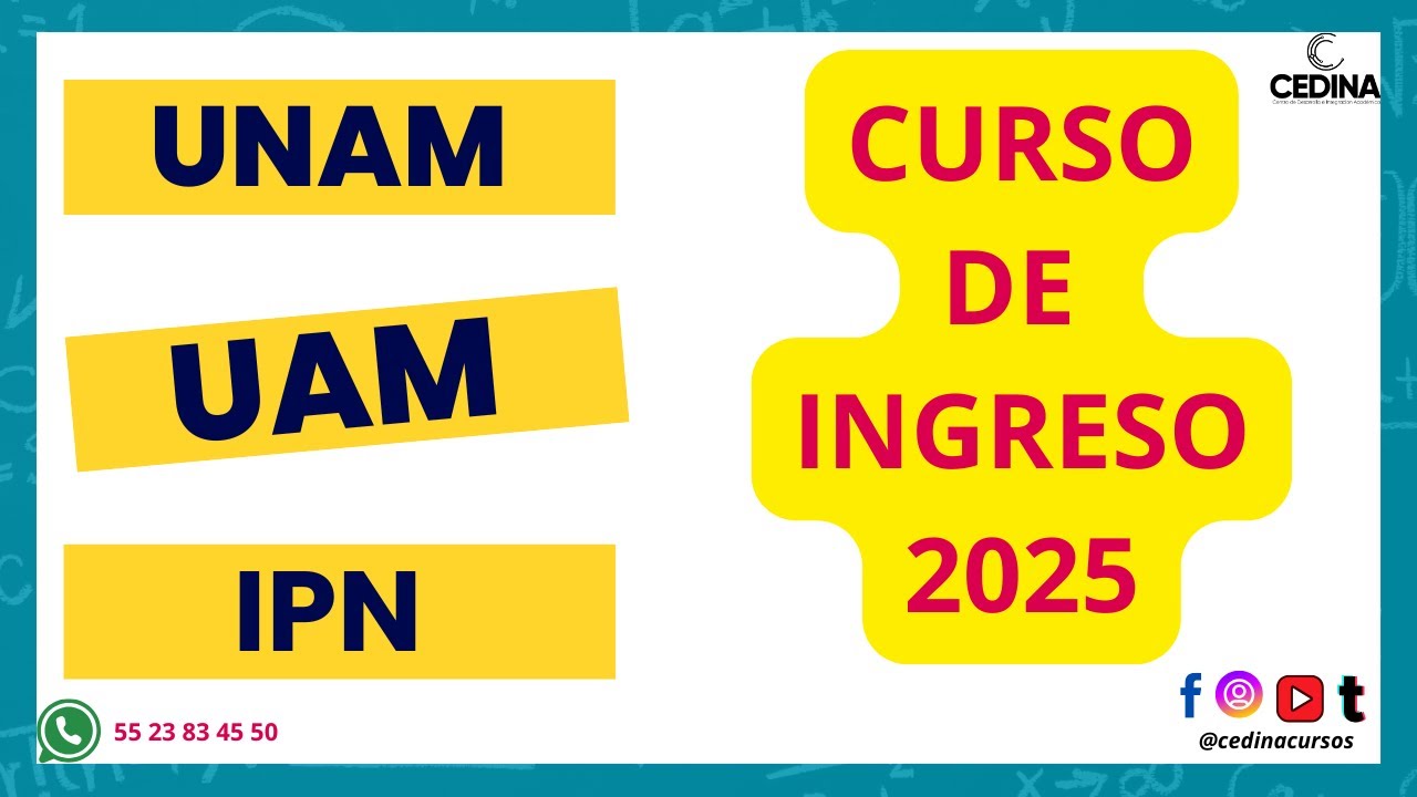 INGRESO A LICENCIATURA 2025 - UNAM - UAM - IPN / CLASE 6 - YouTube