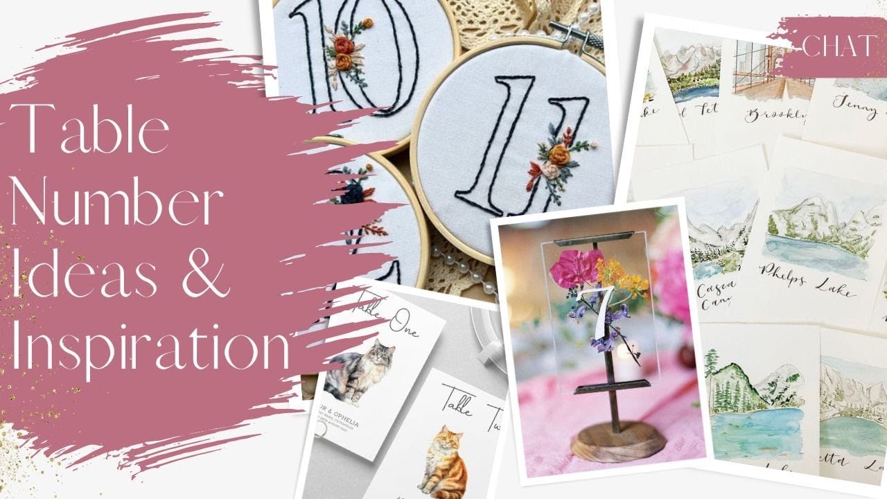 Unique Table Name & Number Ideas for your Wedding! - YouTube