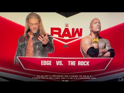 WWE22K THE ROCK VS EDGE FULL MATCH - YouTube