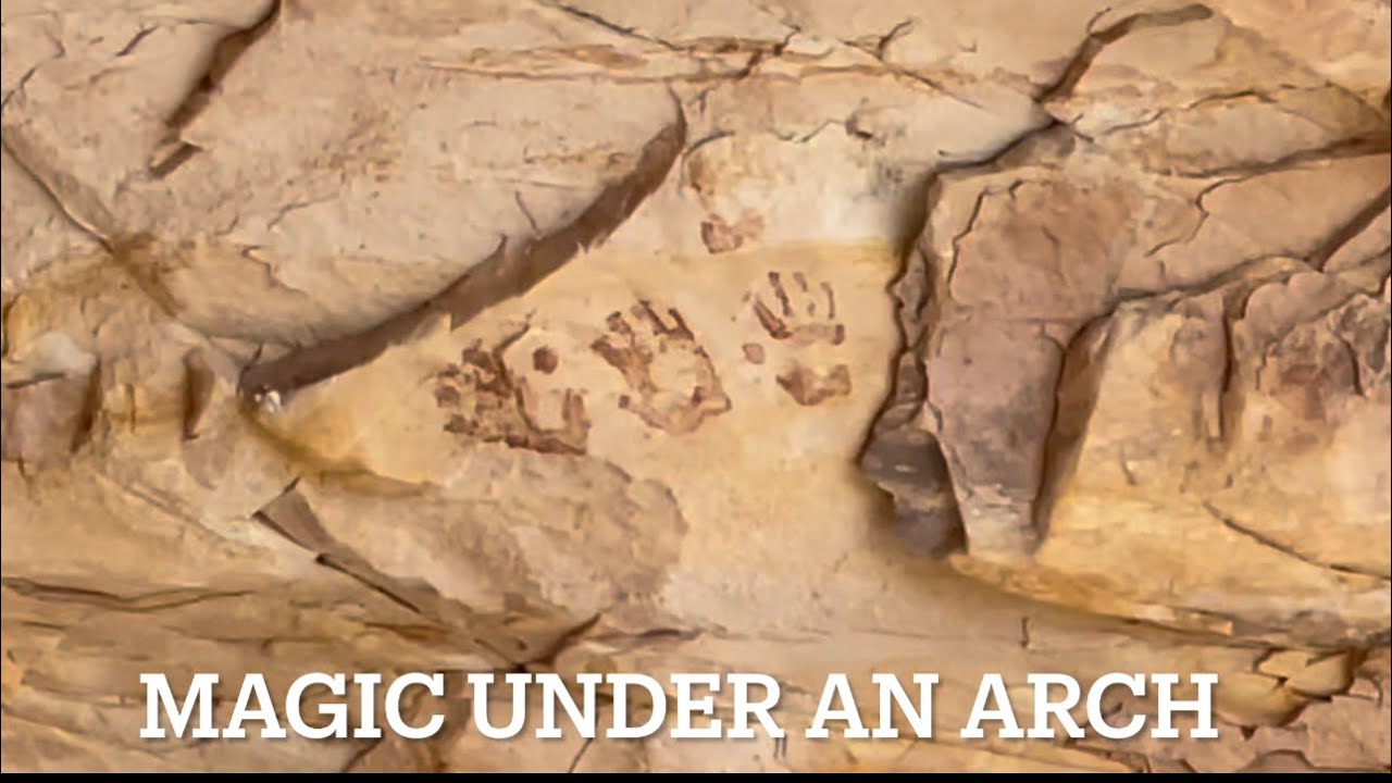 Magic pictograph hands under an arch, butler wash interpretive site ...