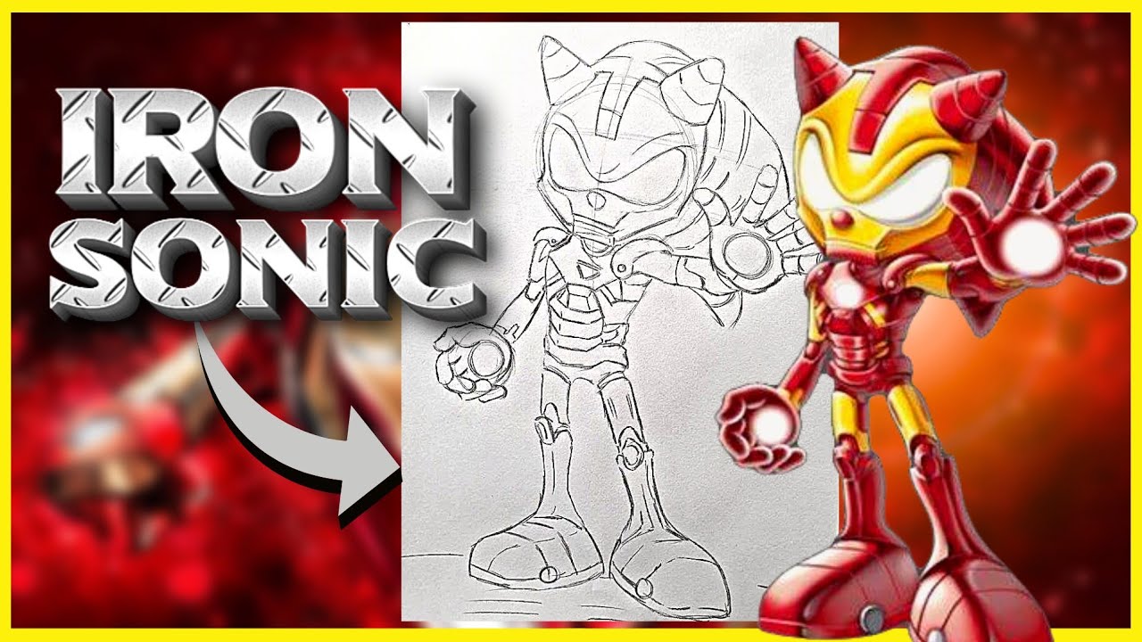 COMO DESENHAR O SONIC IRON MAN (HOMEM DE FERRO ) - PASSO A PASSO - YouTube