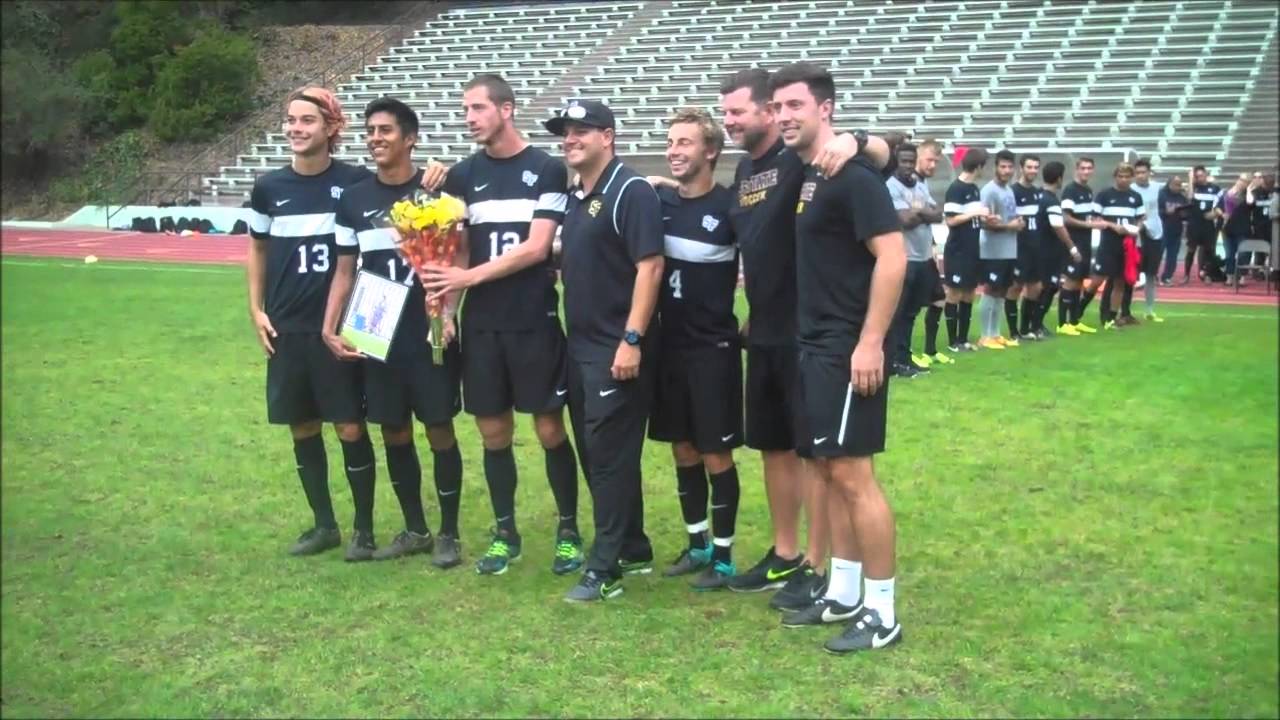 SF State Gator men's soccer senior day - YouTube