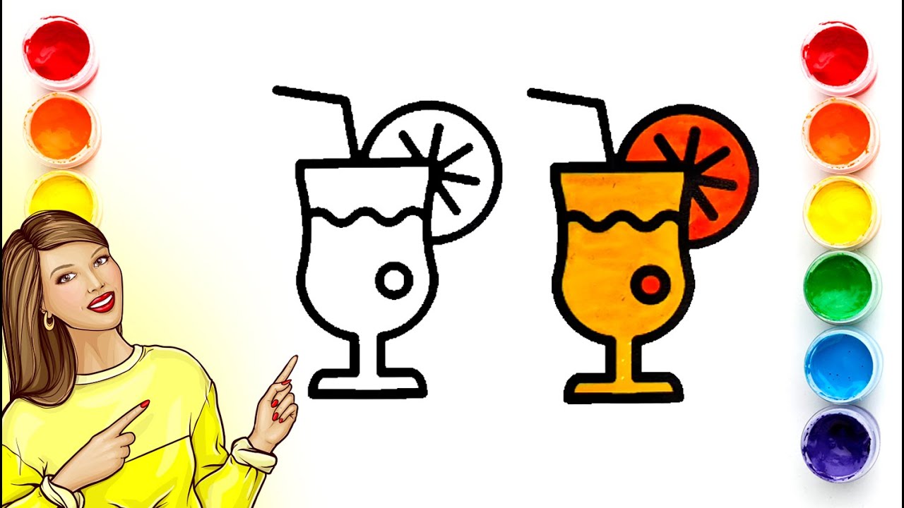 How to Lemonade Draw of Easy Way | Lemon Juice Drawing, Coloring ...