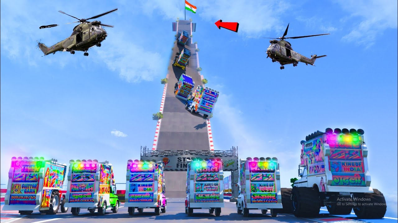 Indian all Top DJ Motu Patlu super Mega Ramp😱😲😱 challenge !! $100000 dj ...