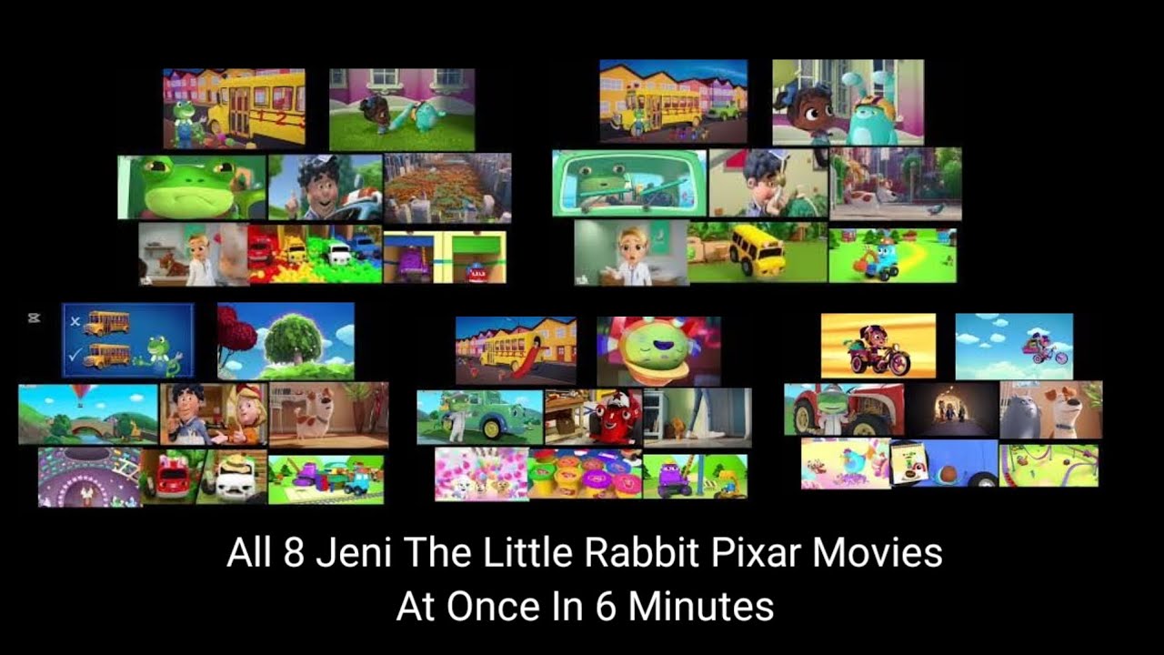 All 8 Jeni The Little Rabbit Pixar Movies At Once In 6 Minutes - YouTube