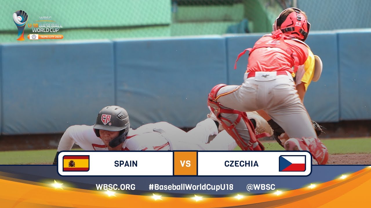 HIGHLIGHTS – Game 31 – Spain vs. Czechia – WBSC U-18 Baseball World Cup ...