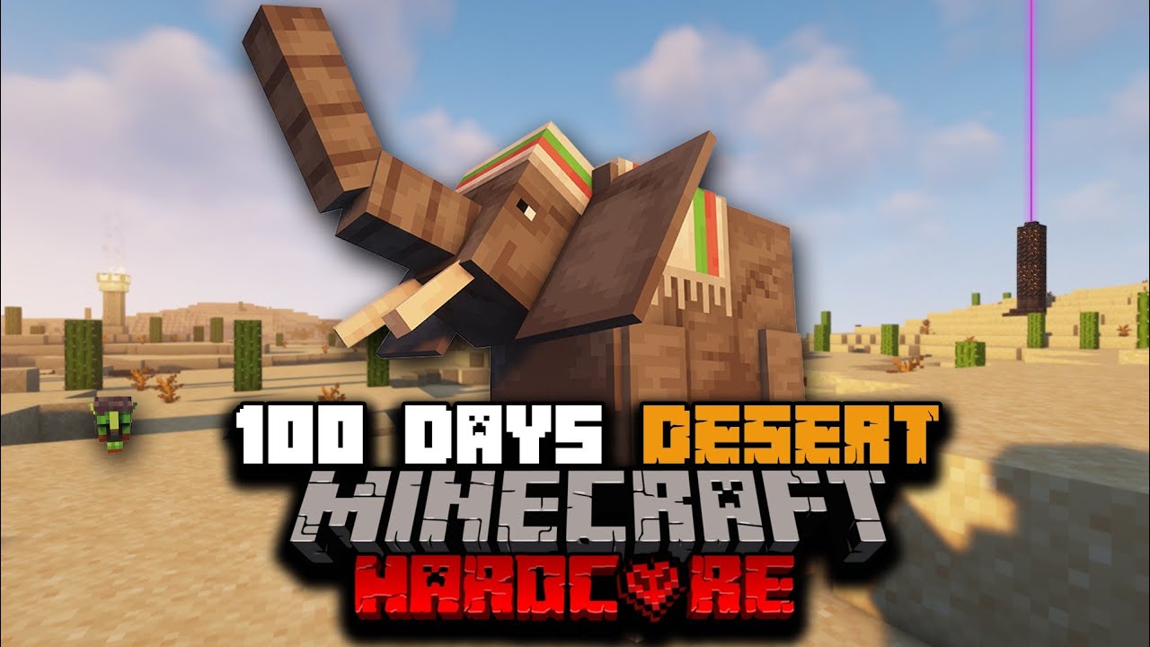 100 Days in Minecraft Desert Only World In Mobile.. - YouTube