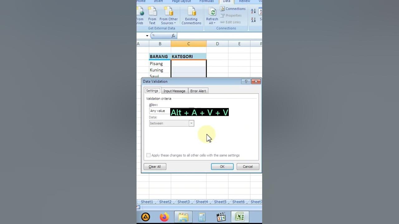 Cara cepat membuat drop down list di excel - YouTube