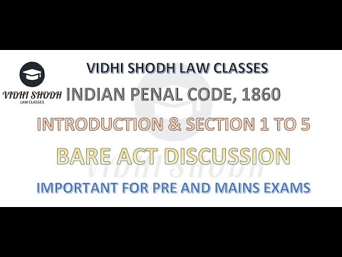 Indian Penal Code(IPC)-introduction- lecture 1| Chapter 1 IPC |Section 1 to 5 Indian Penal Code ...