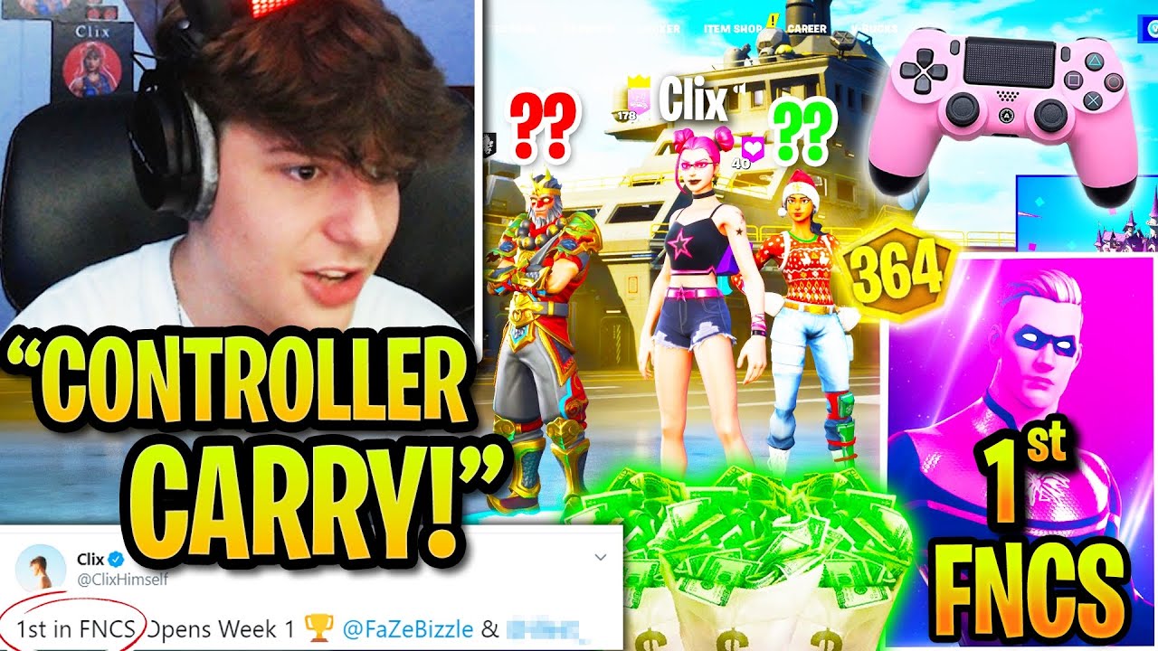 Clix *FINALLY* Teams Up with CONTROLLER CARRY & WINS FNCS Easily! (Fortnite) - YouTube