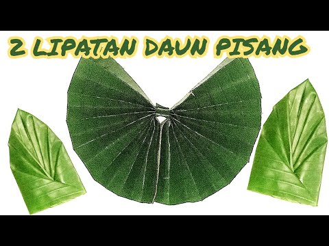 2 Versi Lipatan Daun Pisang Motif Kipas/Leaf Craft - YouTube