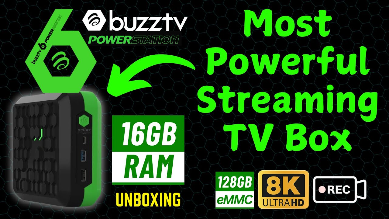 16GB RAM 8K TV Box ⚡ BuzzTV P6 PowerStation ⚡ UNBOXING REVIEW - YouTube