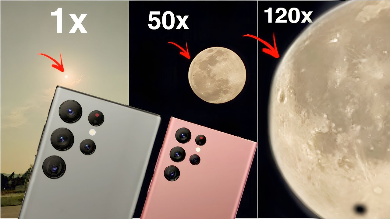 Samsung Galaxy S23 Ultra - Moon 😱 Zoom Test| 0 to 100X - YouTube