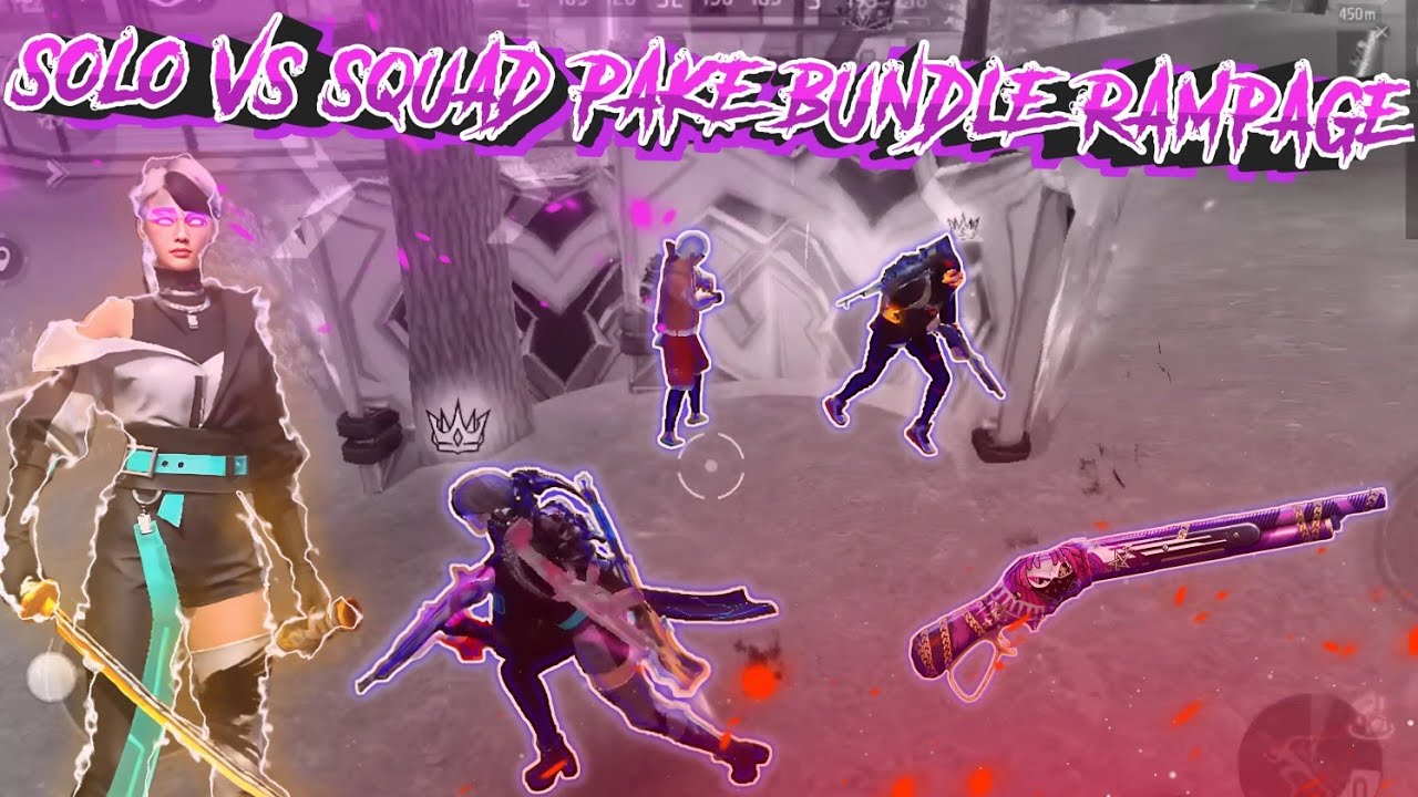 SOLO VS SQUAD PAKE BUNDLE RAMPAGE 2023 AUTO BOOYAH BOY 30 KILL - FREE FIRE BATTLEGROUNDS - YouTube