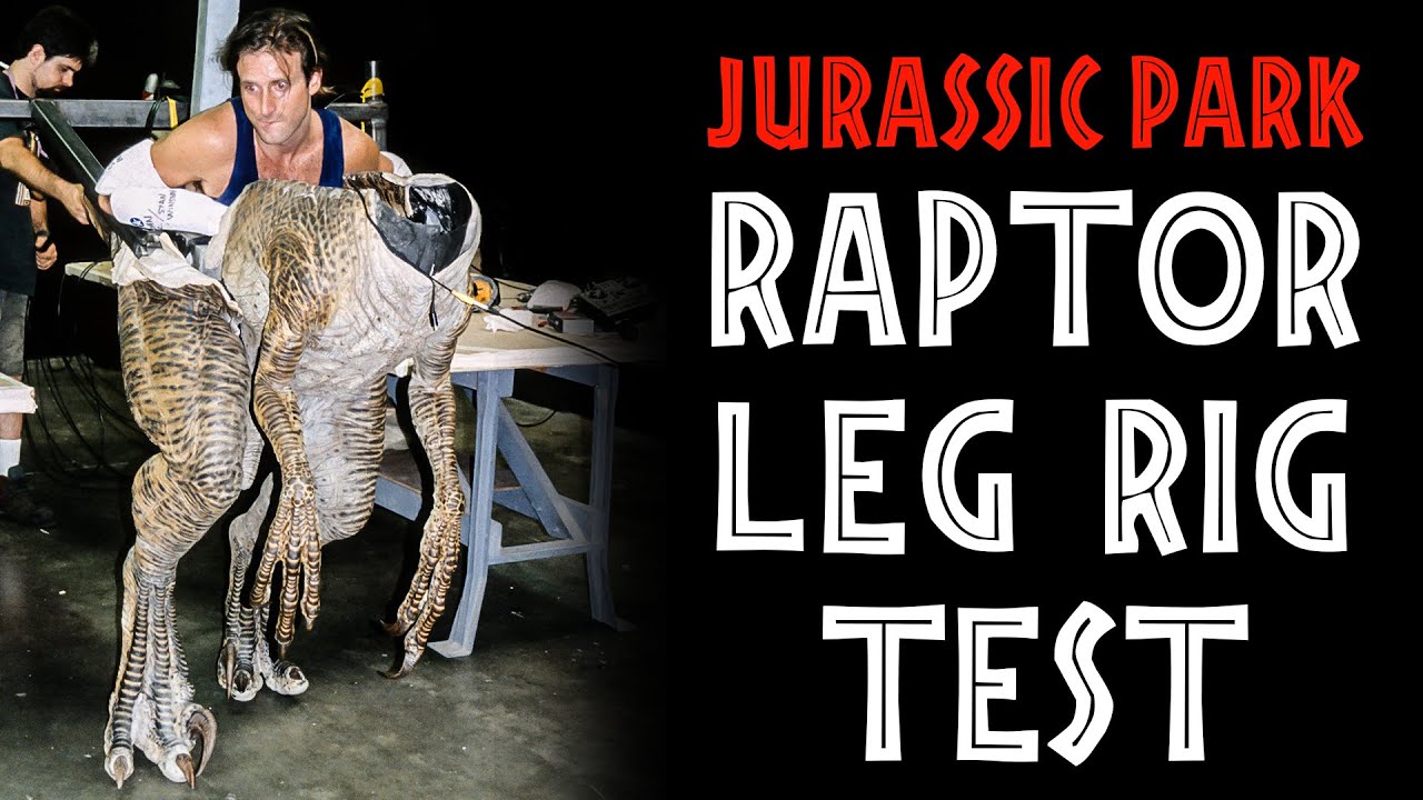 Raptor Leg Rig Test for Jurassic Park's Kitchen Scene - YouTube