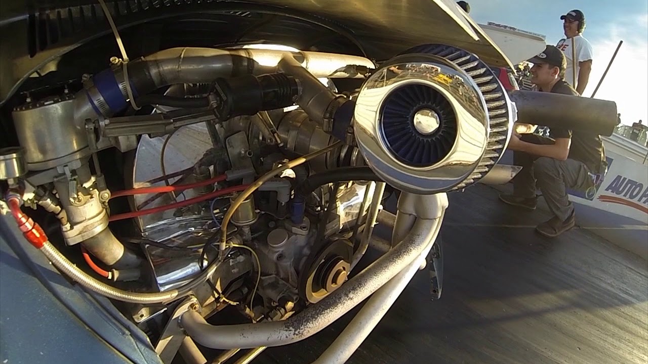 Turbocharged EFI VW Beetle 11 second 1/4 mile Redding Dragstrip - YouTube