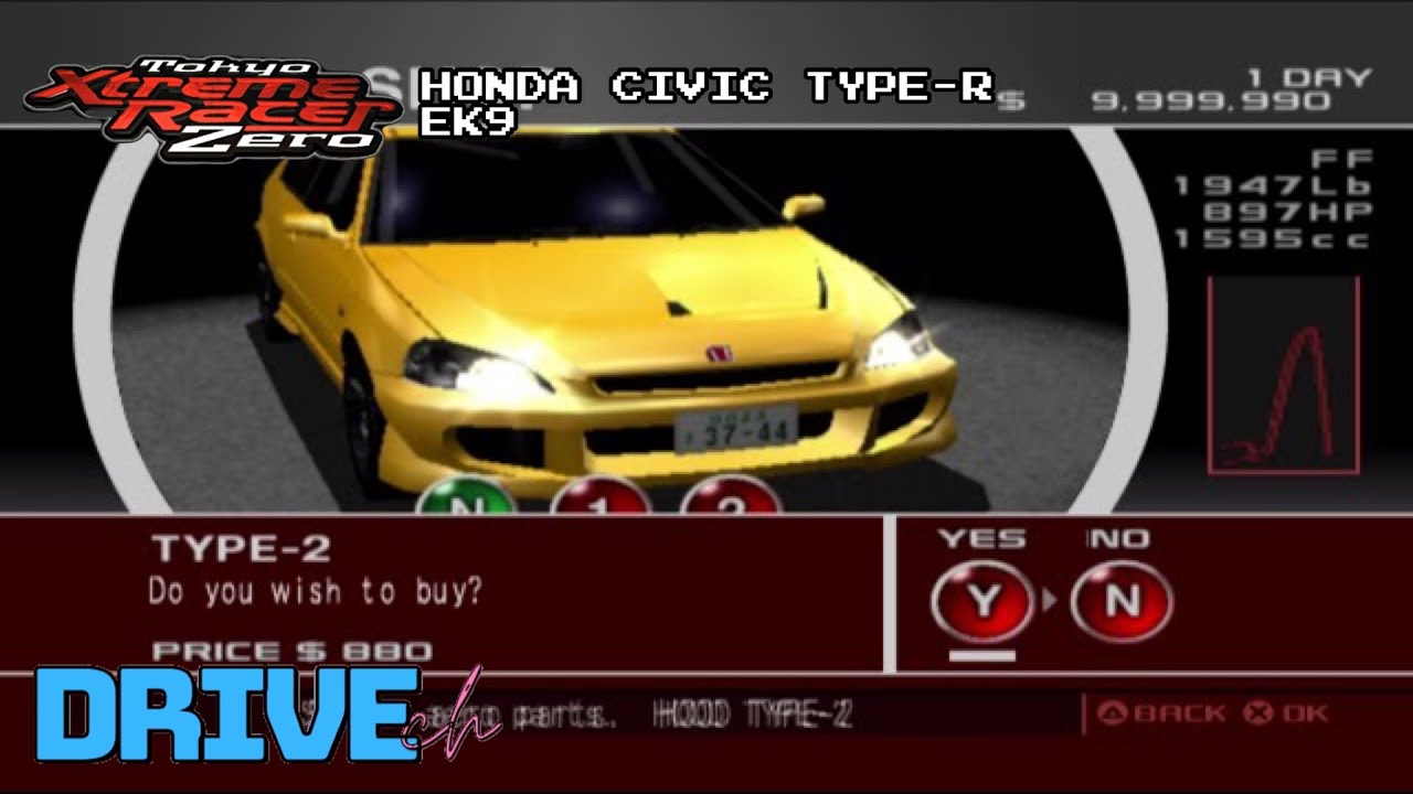 Tokyo Xtreme Racer Zero | Civic Type-R (EK)(M) (Hyper Build) | PS2 ...