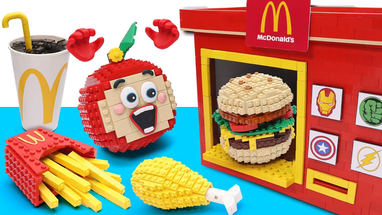 GIANT LEGO McDonald’s vs KFC Burger 🍔 Ultimate Fast Food Challenge ...