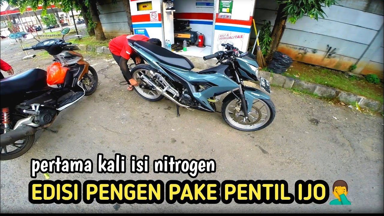 NORA BANGET 🤦‍♂️ PERTAMA KALI MOTOR DI ISI ANGIN NITROGEN || HONDA ...
