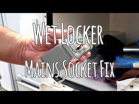 Caravan Wet Locker Mains Socket replacement - YouTube