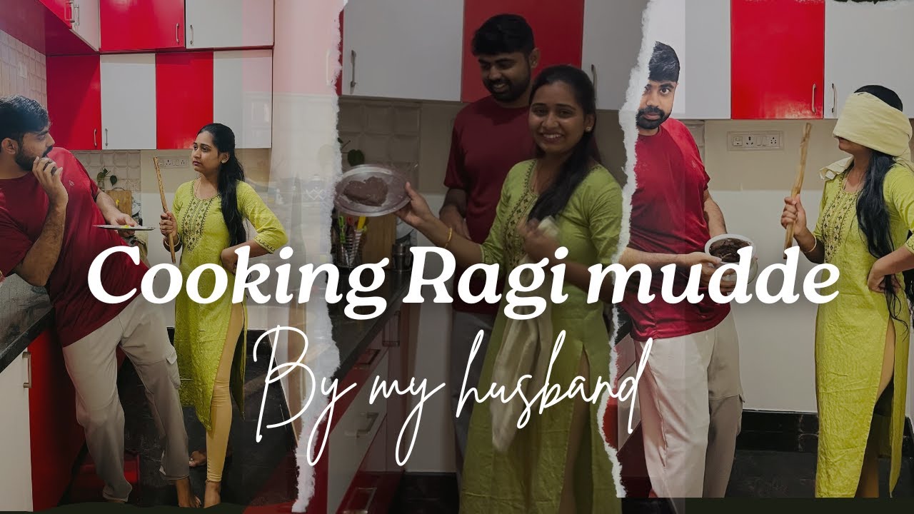 Sagar cooking ragi mudde First time 🤣 |cooking challenge with my ...