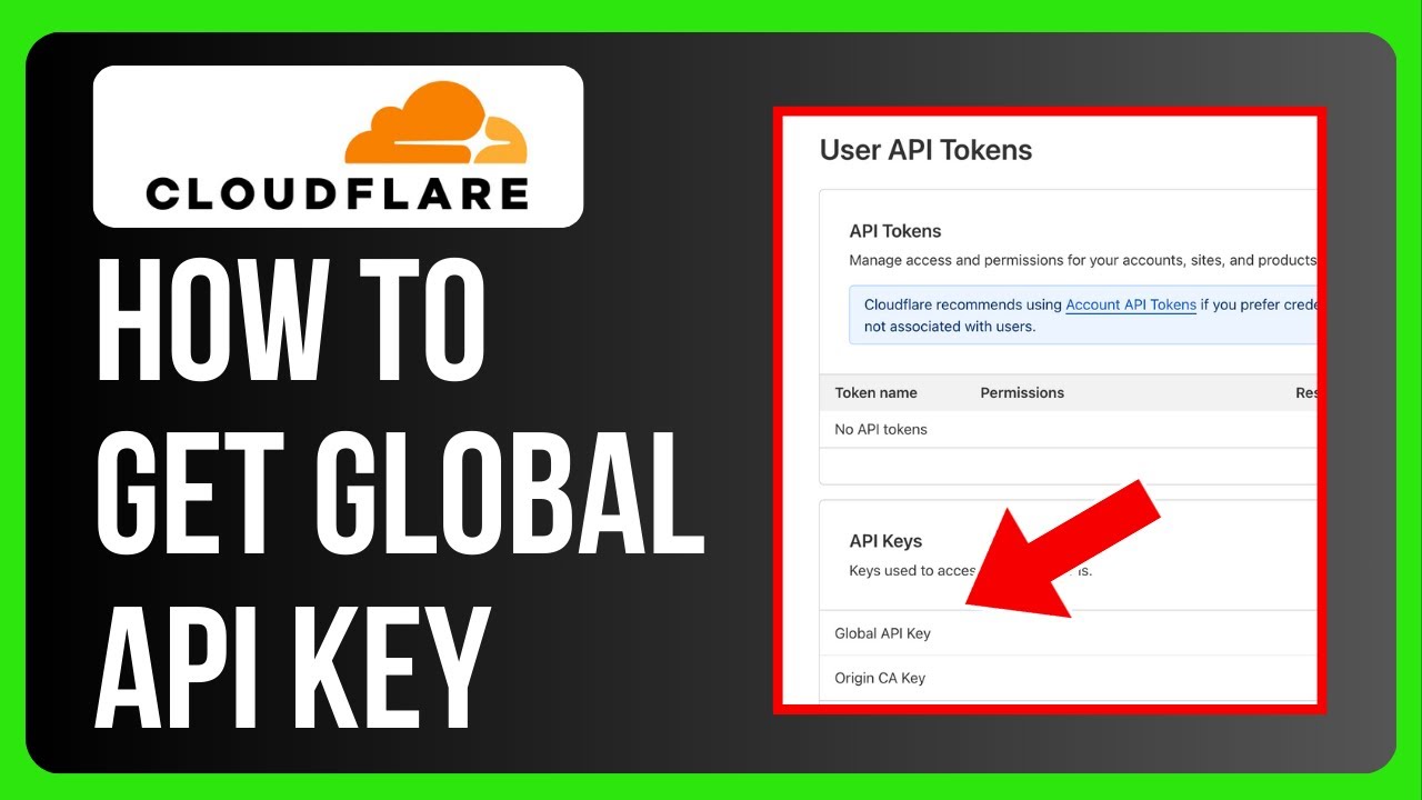 How to Get Global API Key on Cloudflare - YouTube