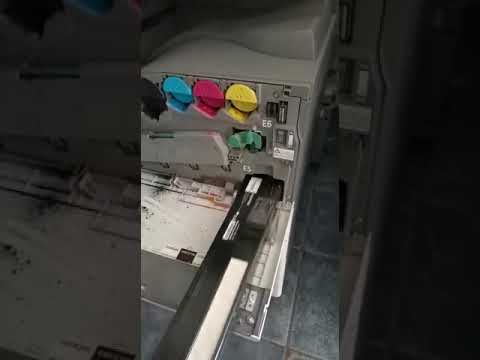 How to clean a Lexmark X950de printer waste toner bottle - YouTube