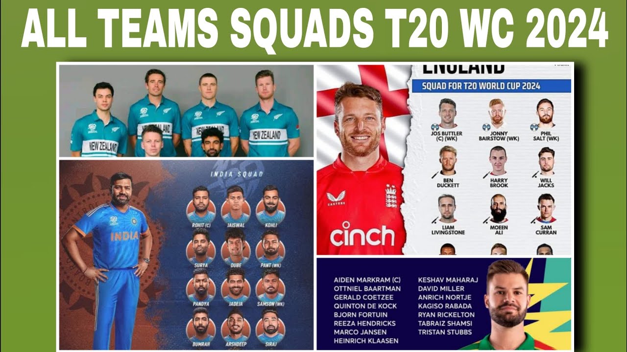 ALL TEAMS SQUAD FOR T20 WORLD CUP | - YouTube