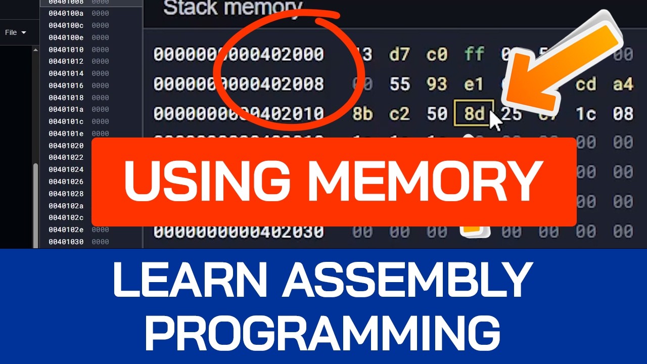 Learn Assembly: Using Memory for Beginners | x86-64 Assembly Tutorial | DATA Segment of RAM ...