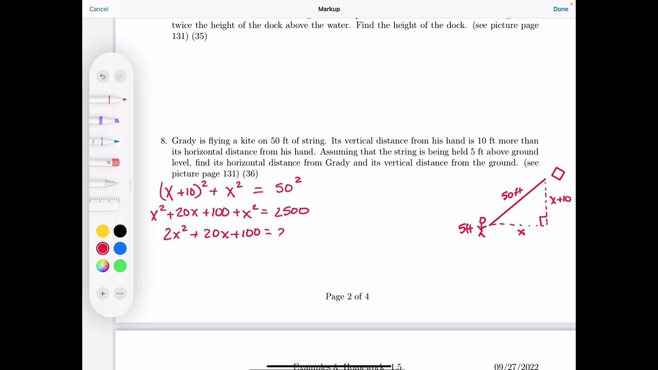 College Algebra 1.5 Applications and Modeling with Quadratic Equations ...