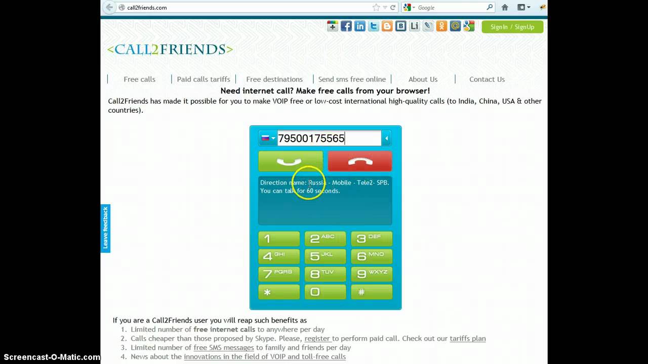 Need to make internet calls? Make free calls from your browser! - YouTube