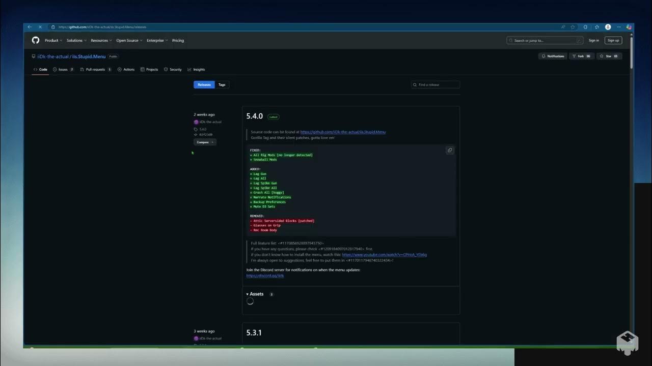 How to get a mod menu for gorilla tag. iis stupid menu. - YouTube