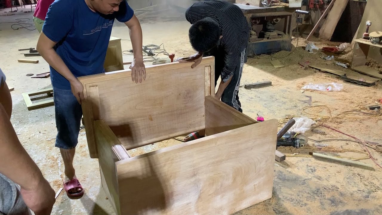 Amazing skills Build a magic wood joint // make a TV stand- Clever ...