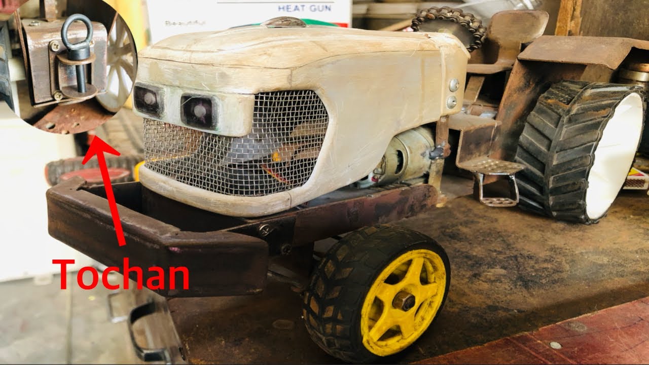 DIY Mini Tractor How to making John Deere tractor - YouTube